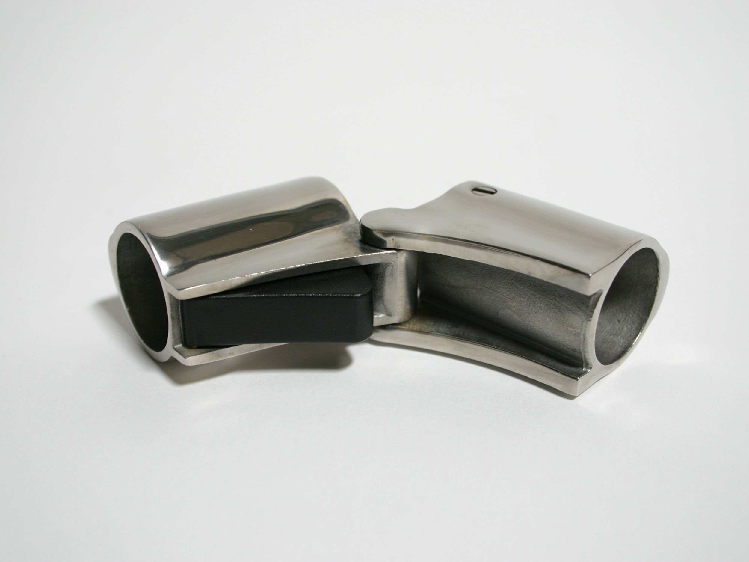 Locking Bimini Tube Hinge (w/ Push Button) - Fluid Concepts